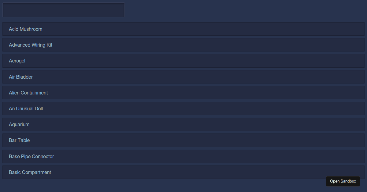 Subnautica resource calculator - Codesandbox