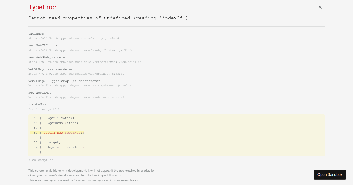 Openlayers Tiles Codesandbox