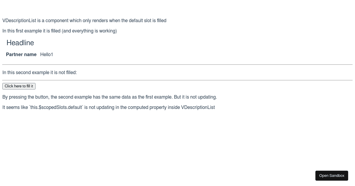 Vue Template - Codesandbox