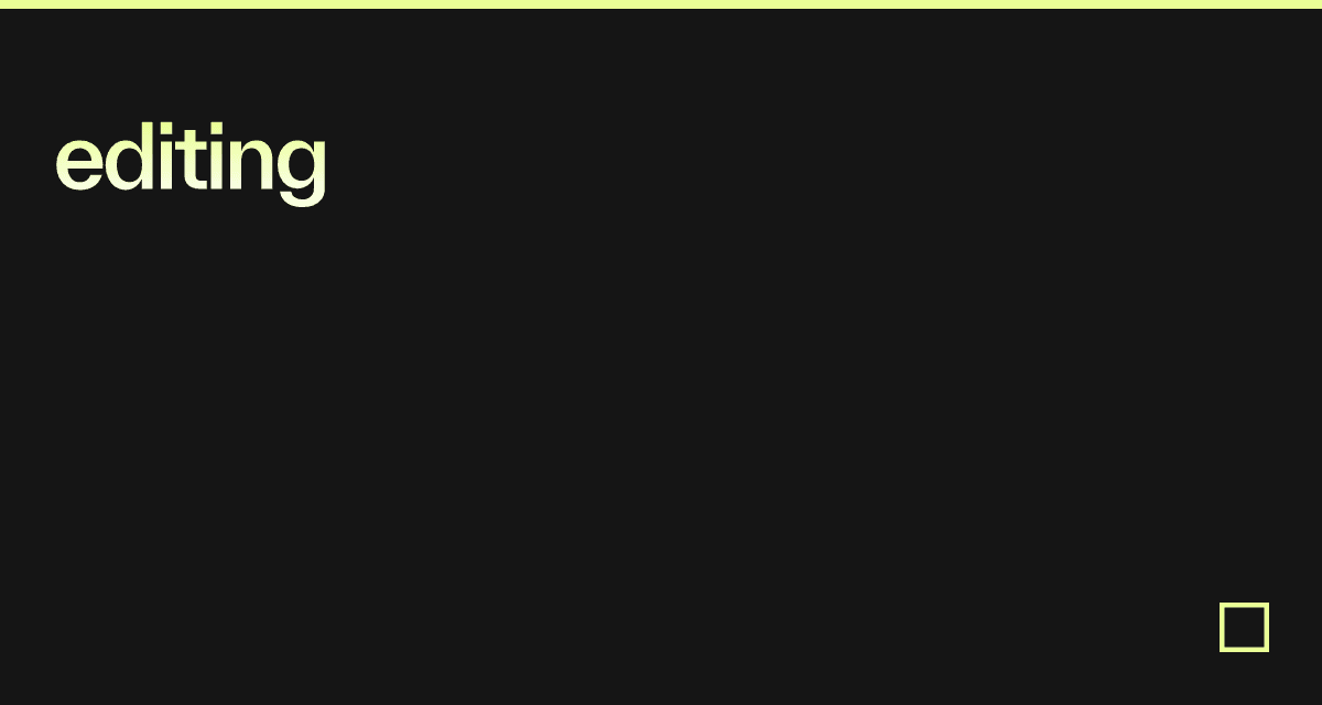 editing - Codesandbox
