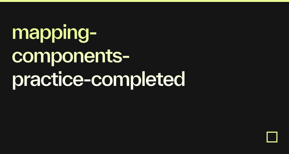 mapping-components-practice-completed - Codesandbox