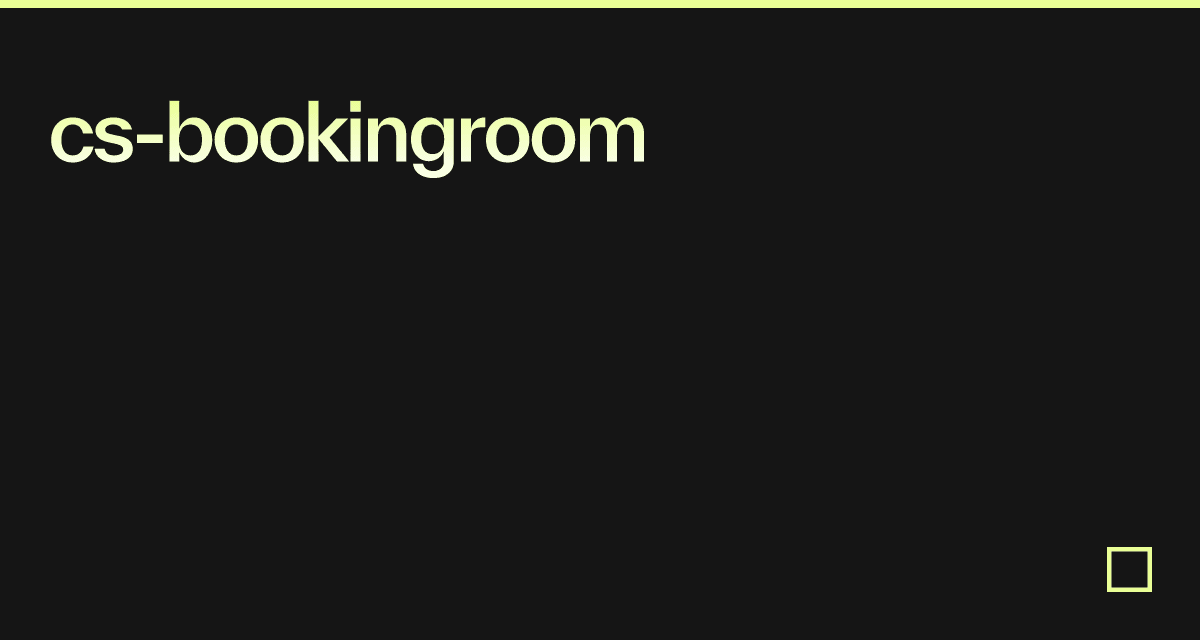 cs-bookingroom - Codesandbox