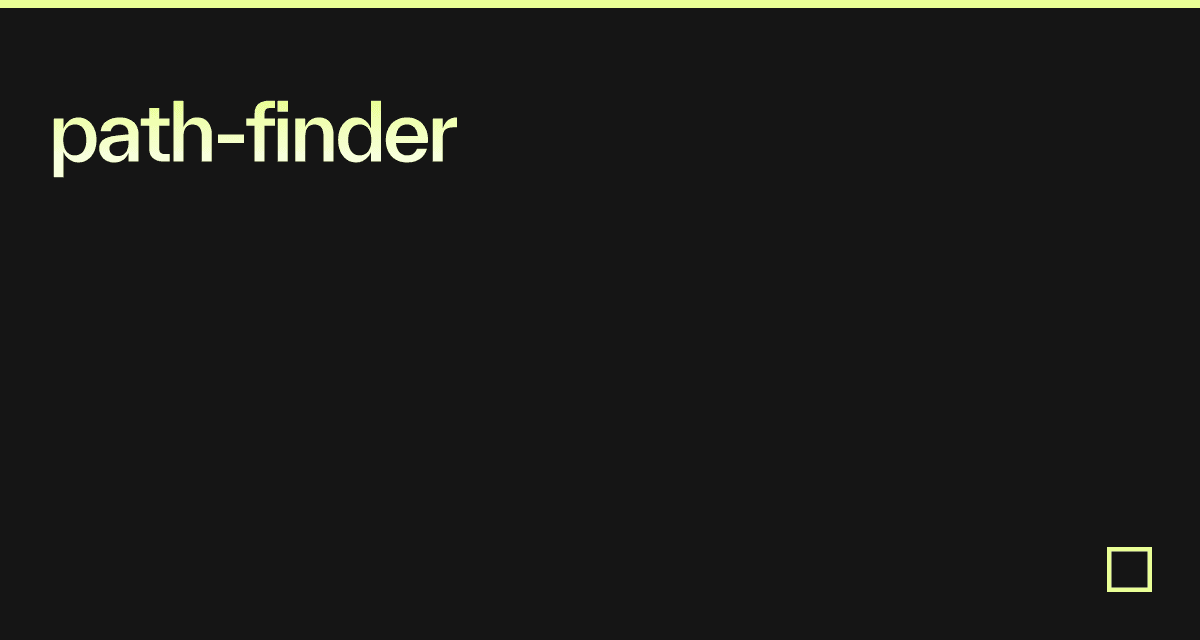 path-finder - Codesandbox