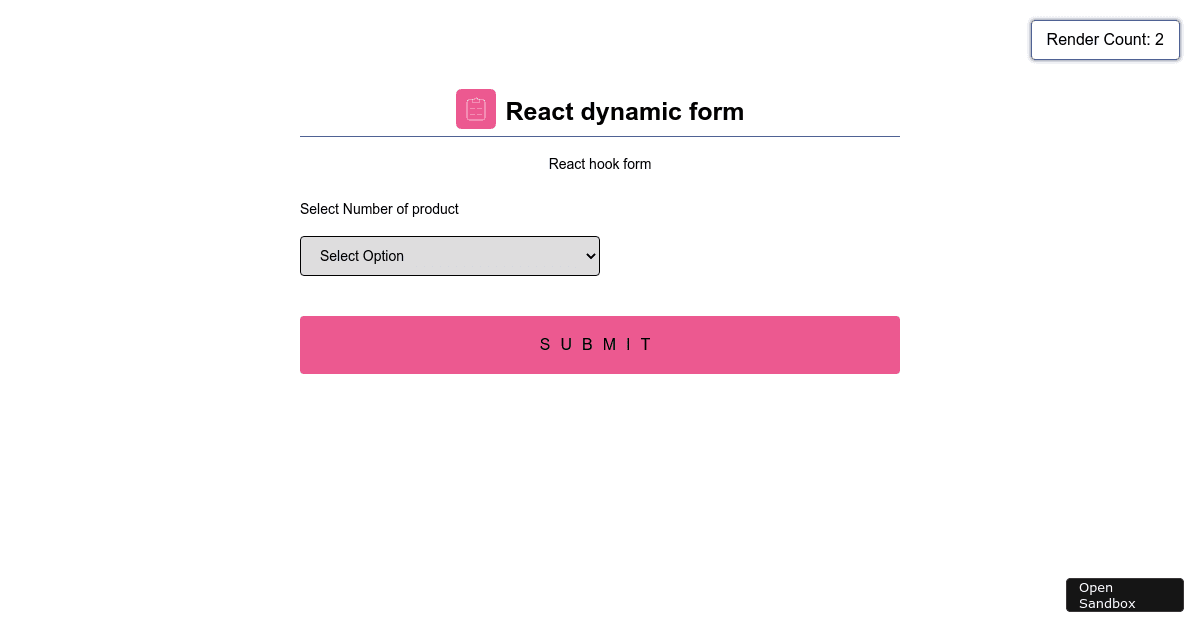 react hook form (forked) - Codesandbox
