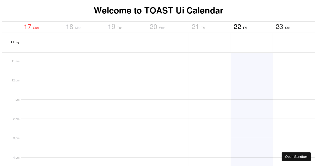 calendar - Codesandbox