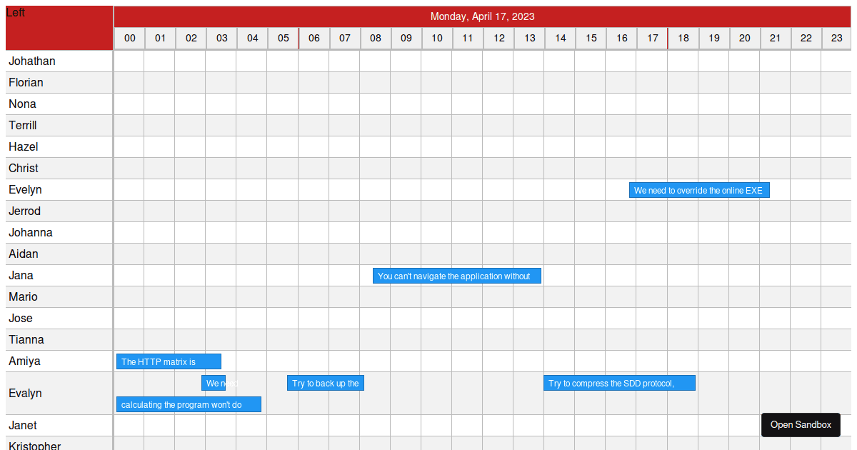 Timeline Demo Sticky Header Forked Codesandbox