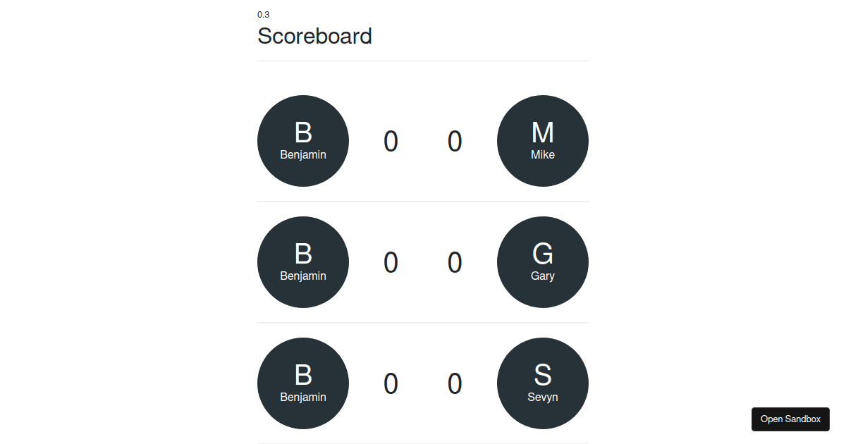 scorekeeper - Codesandbox