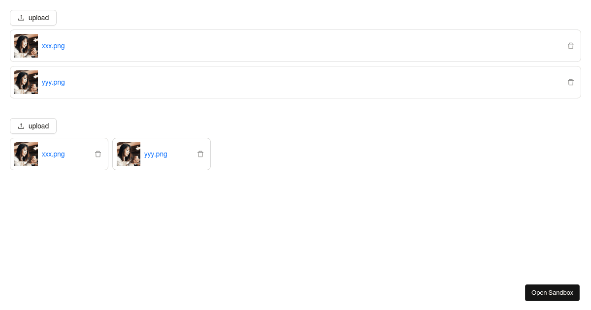 Pictures with list style - ant-design-vue@4.0.2 - Codesandbox