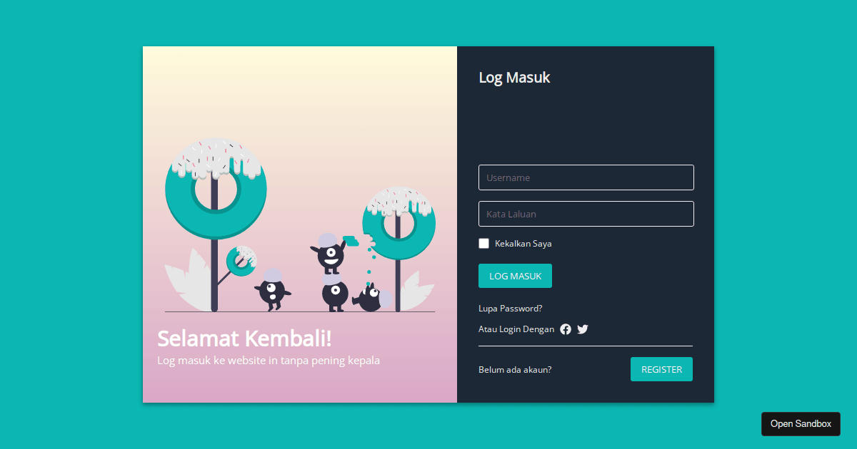 Login Page Design #1 - Codesandbox