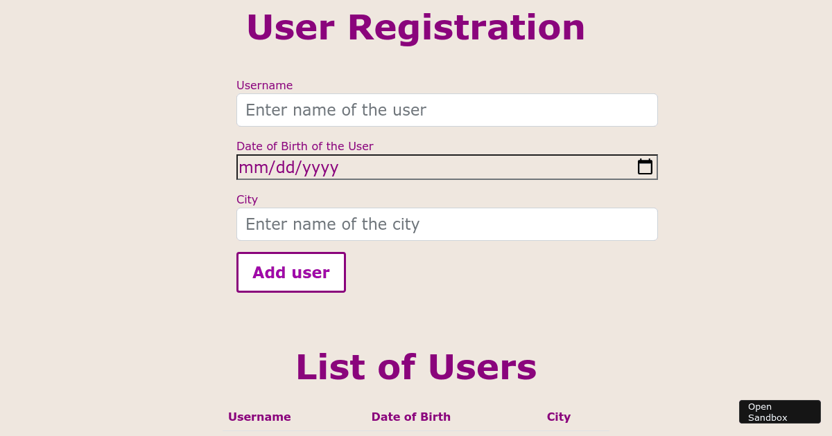 21071A6667/REACTJS-ASSIGNMENT-5 - Codesandbox