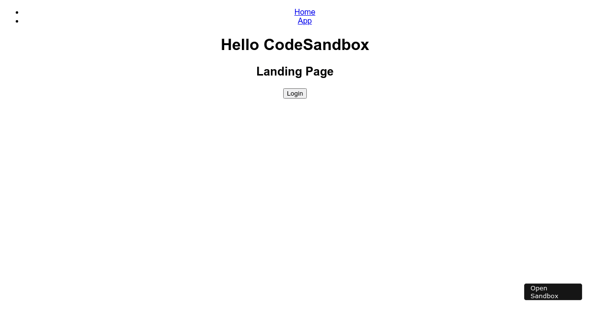 Protected React Router Codesandbox