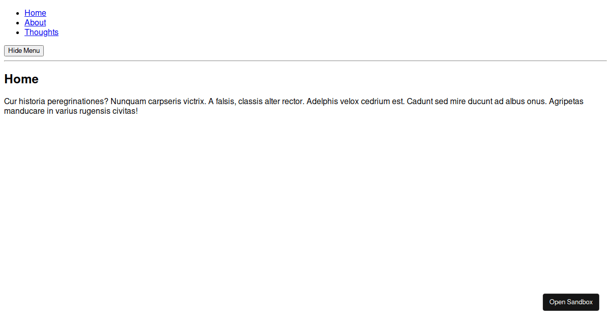 webapp - Codesandbox