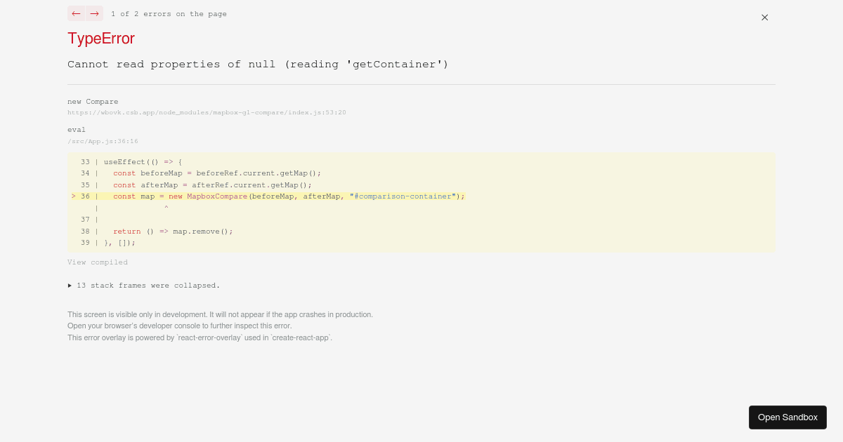 POC for mapbox-gl-compare used with react-map-gl (forked) - Codesandbox POC for mapbox-gl-compare used with react-map-gl (forked) - Codesandbox