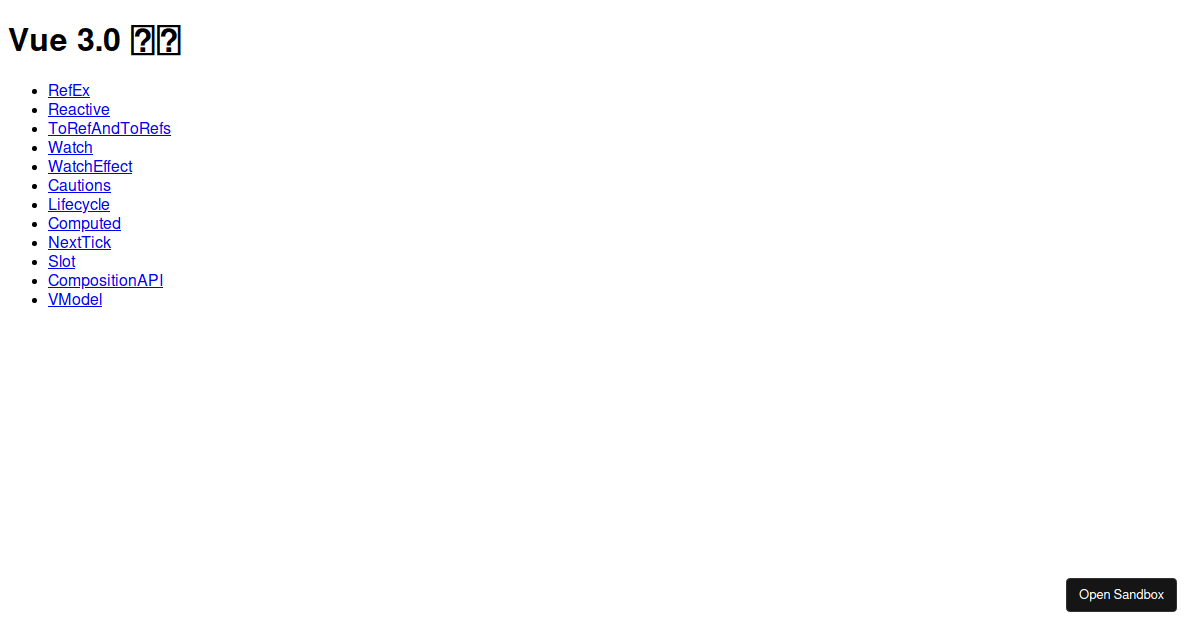 Vue3.0 demo - Codesandbox