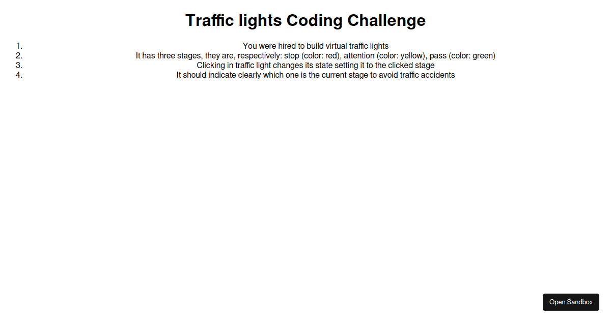 angular-traffic-light-challenge - Codesandbox
