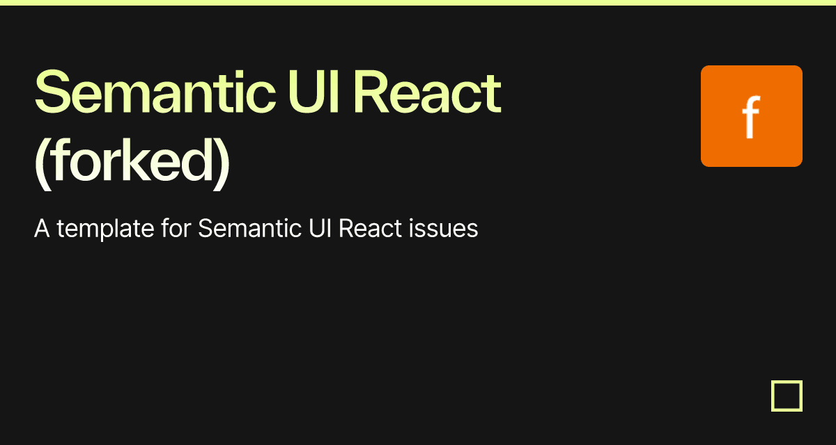 Semantic UI React (forked) - Codesandbox