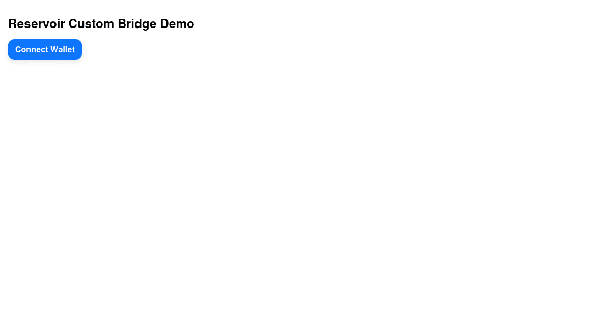 Reservoir Custom Bridge Call - Codesandbox