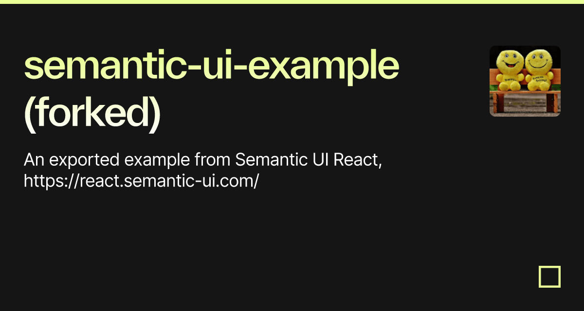 semantic-ui-example (forked) - Codesandbox