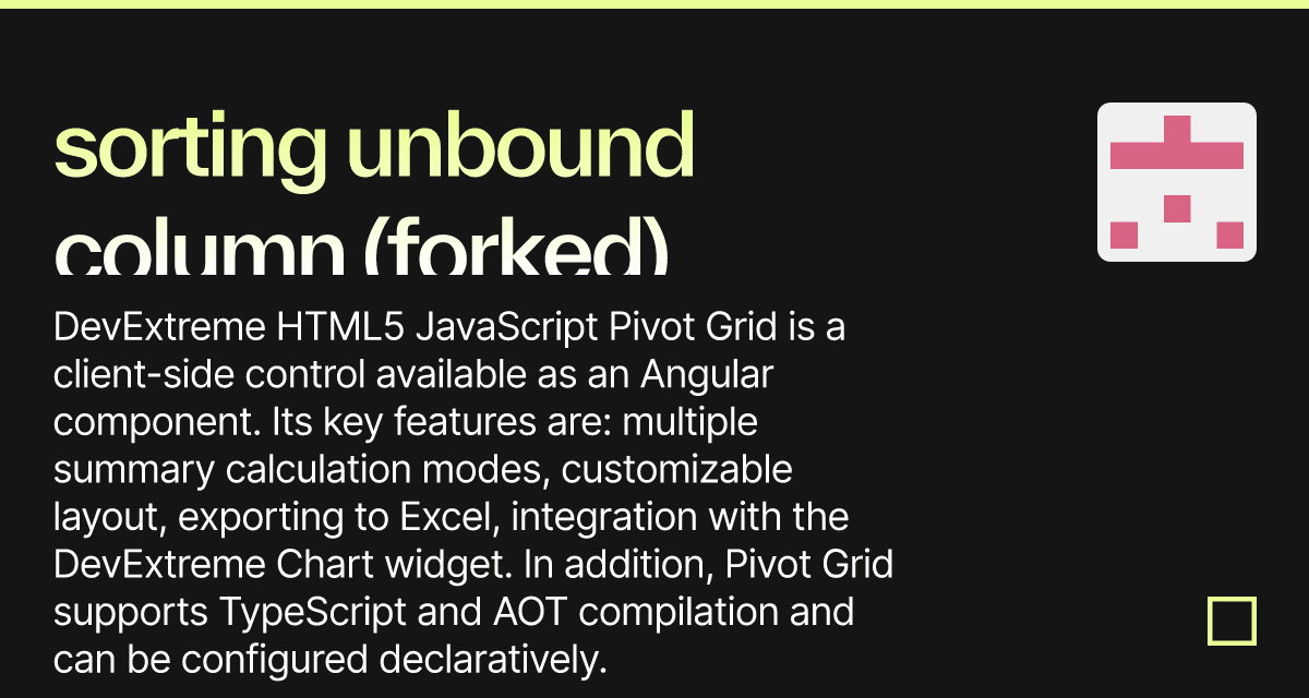 Sorting Unbound Column Forked Codesandbox