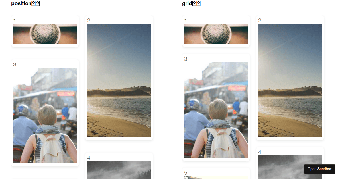 waterfall-grid - Codesandbox