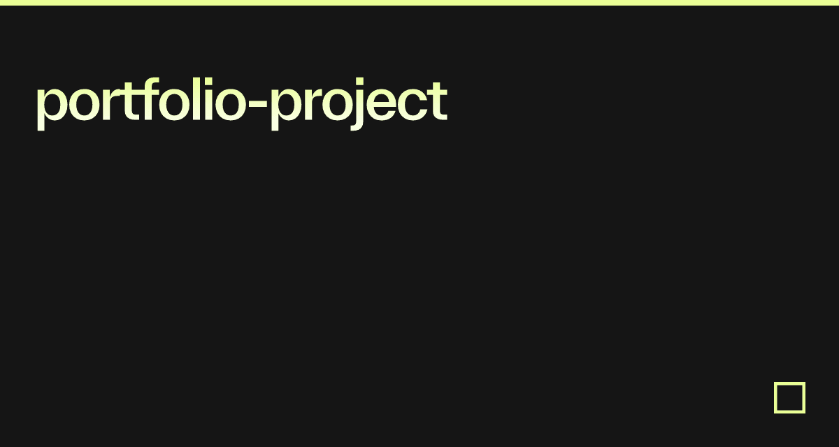 portfolio-project - Codesandbox