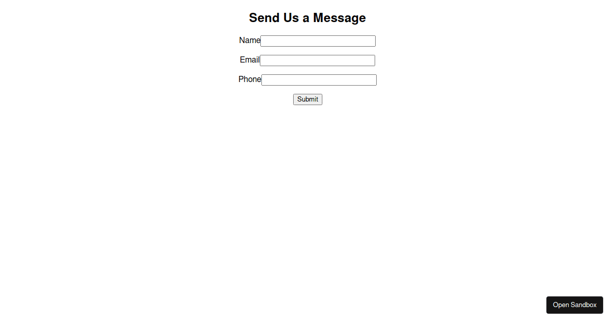 RHF + yup - Codesandbox