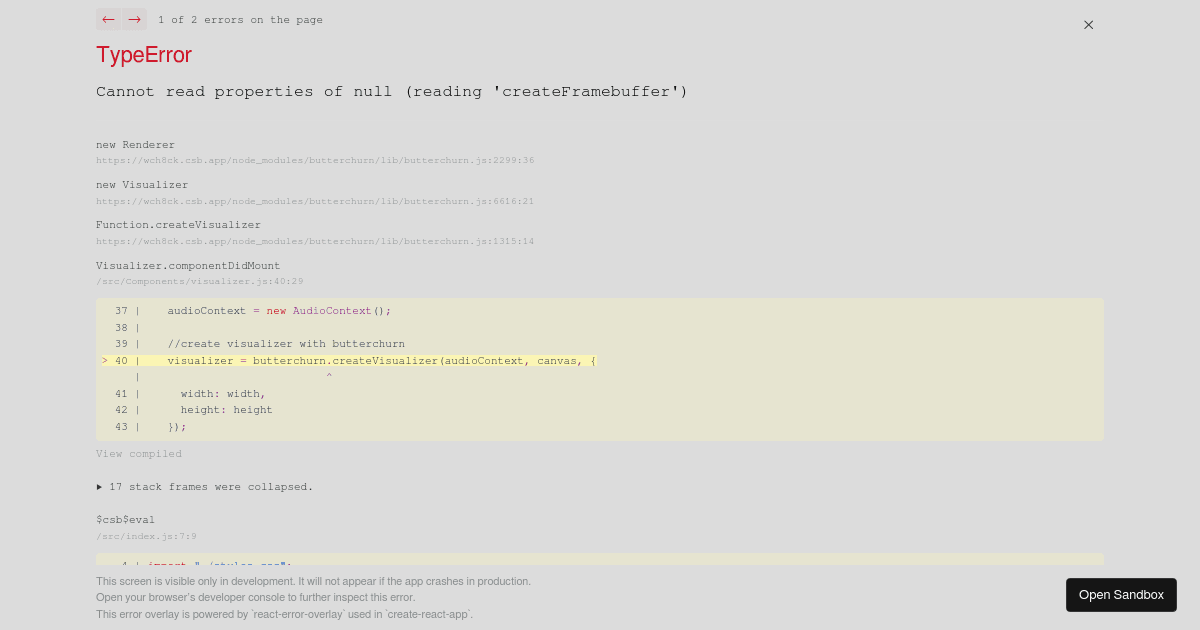 React Audio Visualizer Forked Codesandbox 2997