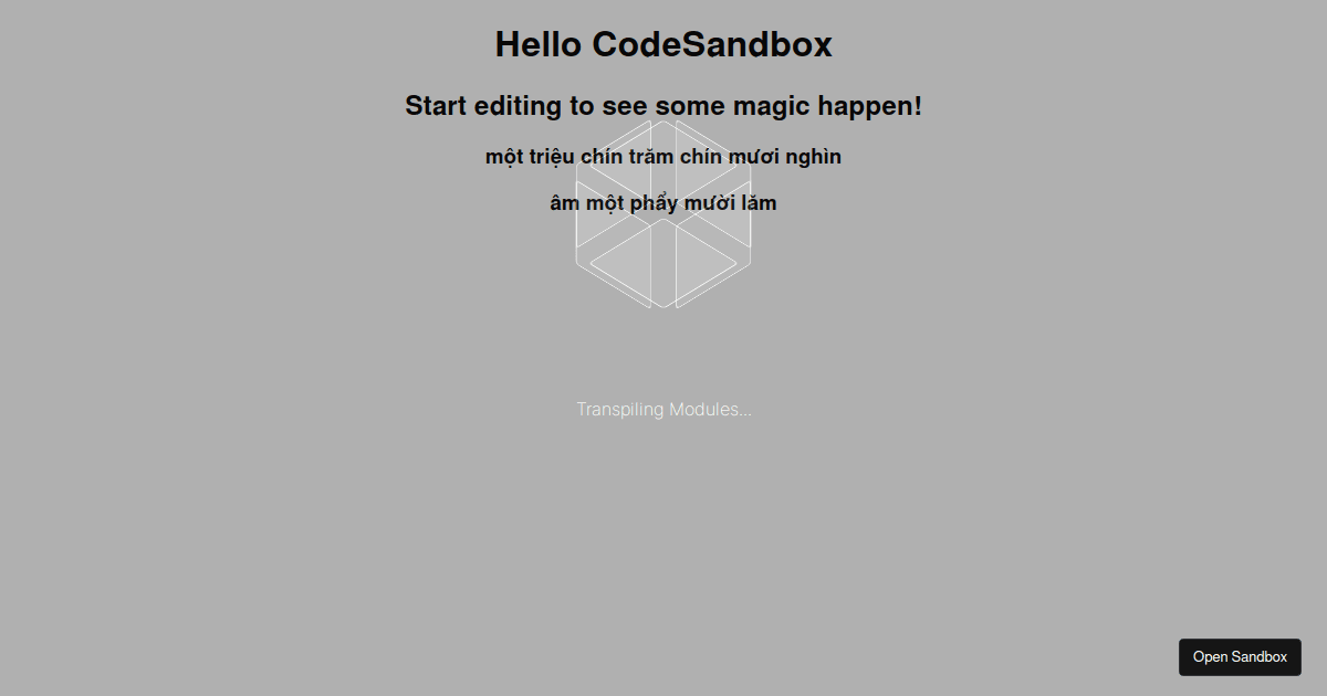 React Typescript Forked Codesandbox