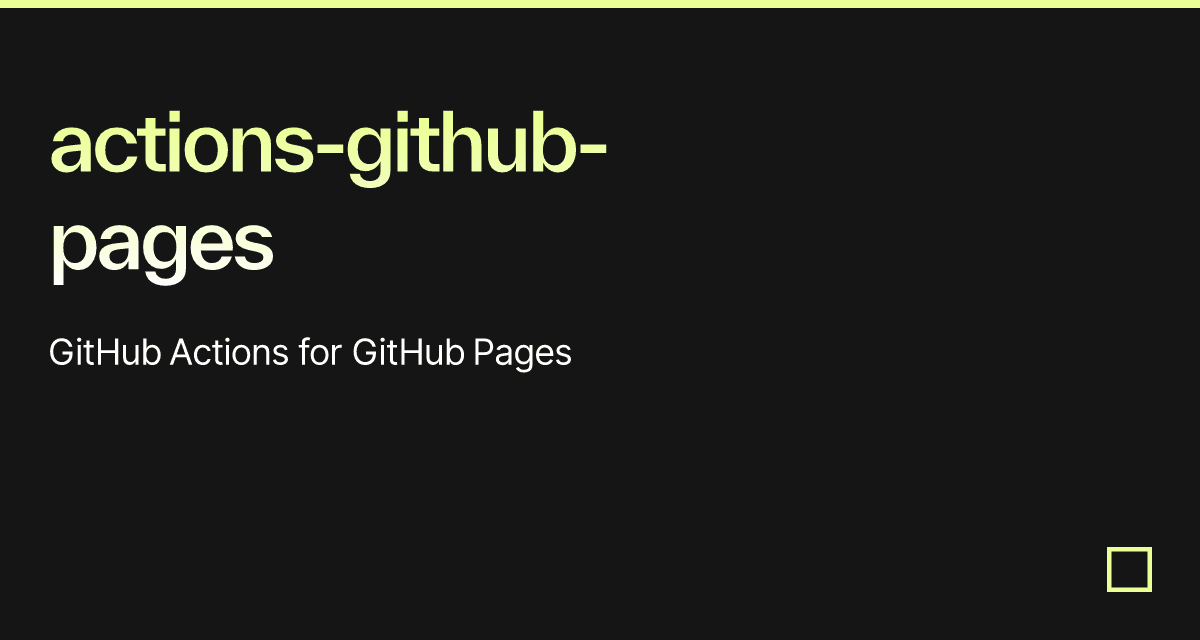 actions-github-pages - Codesandbox