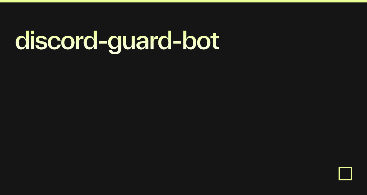 Discord Guard Bot Codesandbox 