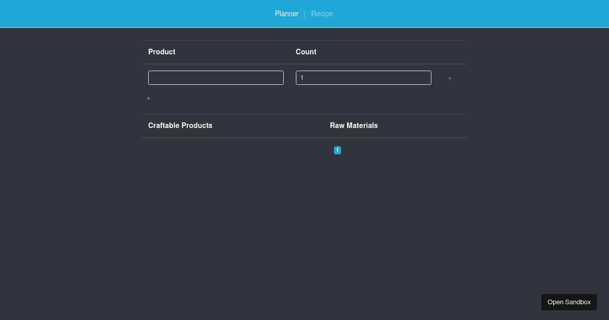 craft-planner - Codesandbox