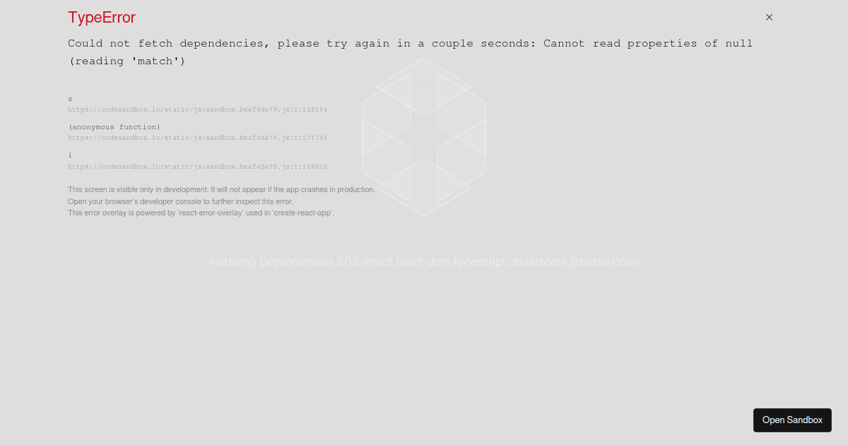 React Brackets Example Codesandbox