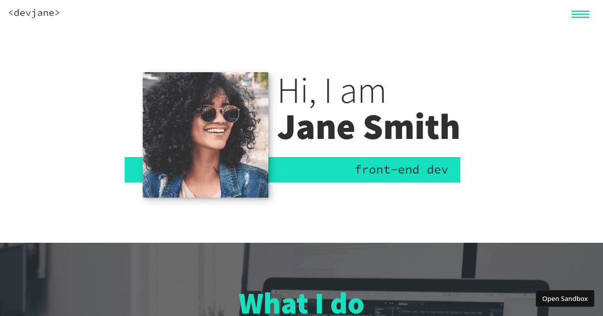 css-portfolio - Codesandbox