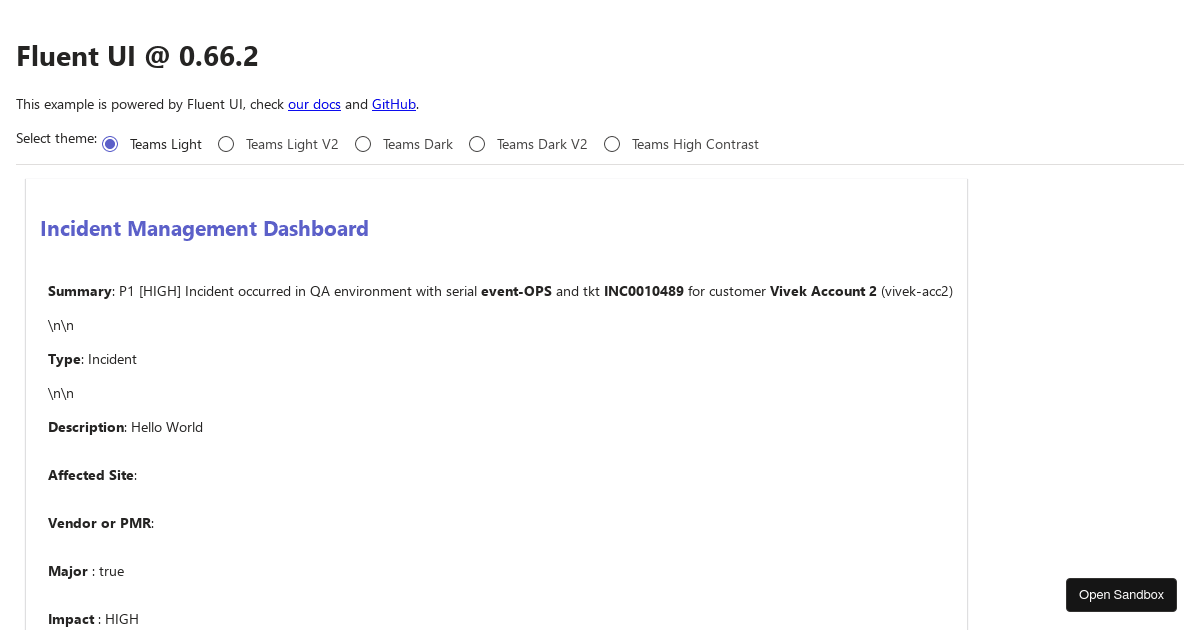 inc dashboard - Codesandbox