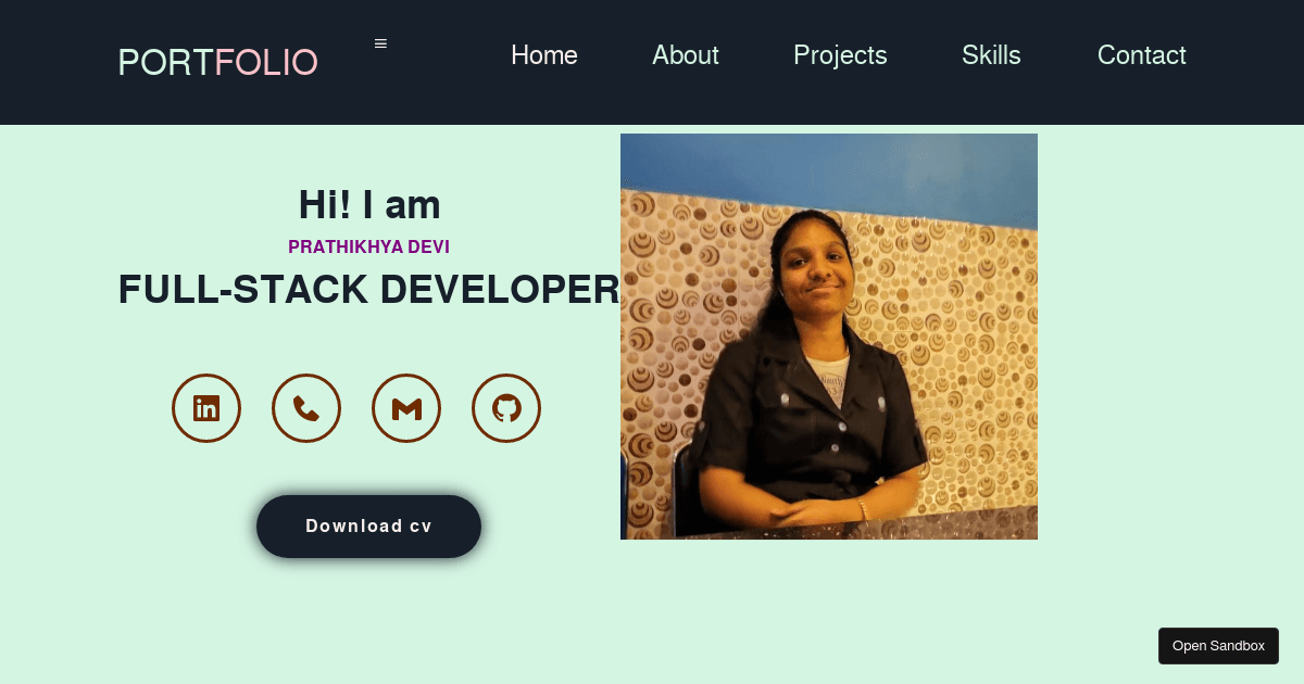 portfoliome - Codesandbox