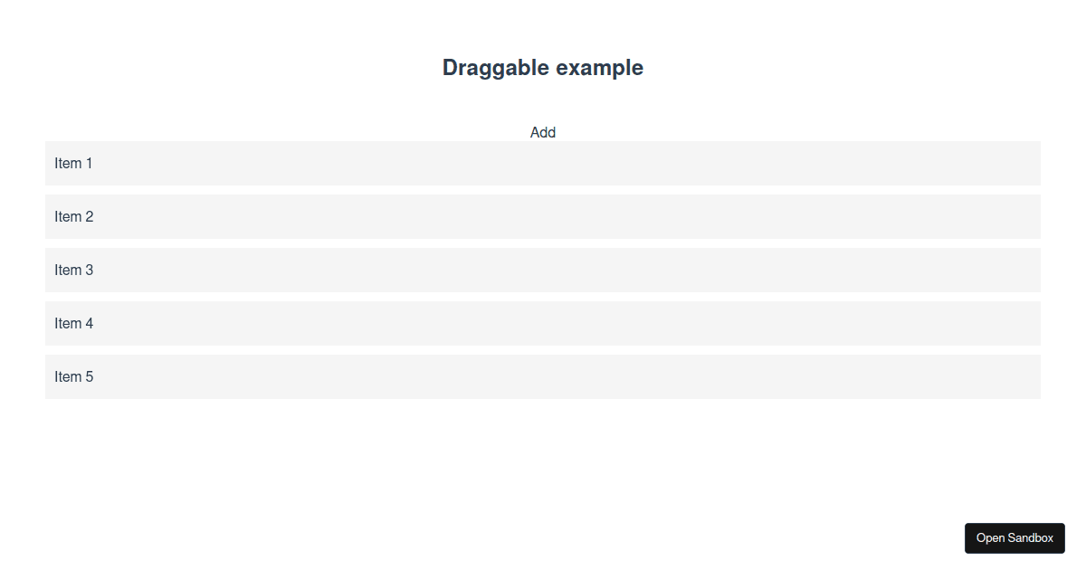 Vue Draggable Example Forked Codesandbox