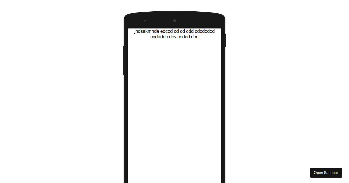 React Device Frameset Demo Forked Codesandbox