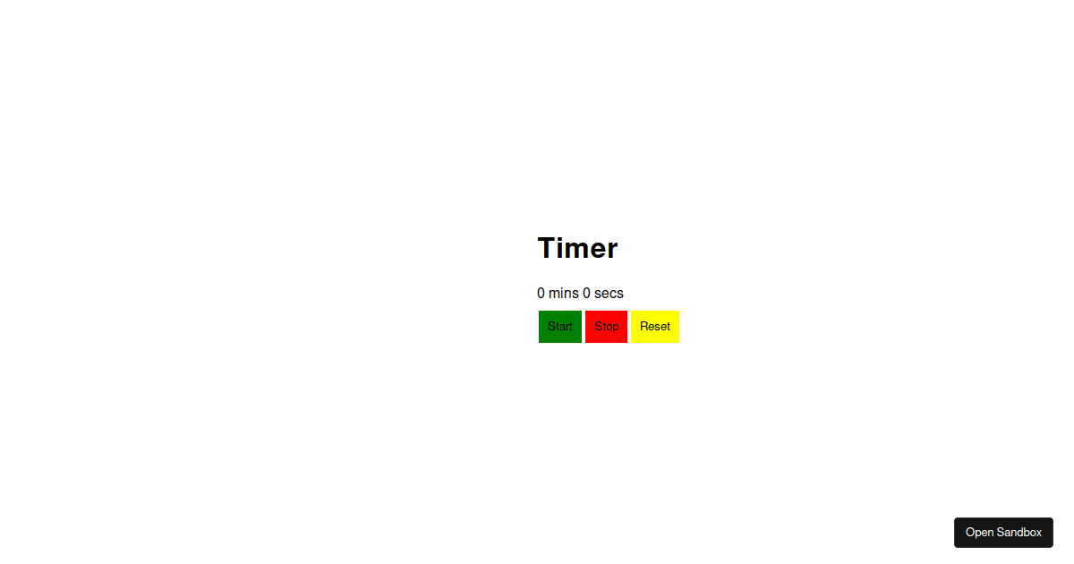 hooks/useState/Timer - Codesandbox