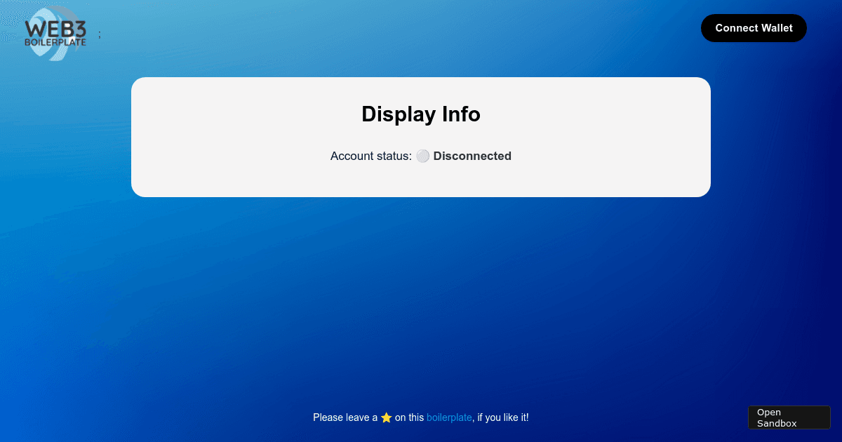 web3-boilerplate - Codesandbox