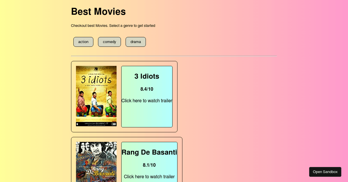 movie-reviews - Codesandbox