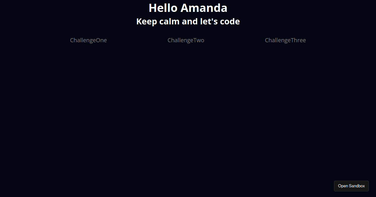 Challenge React Forked Codesandbox