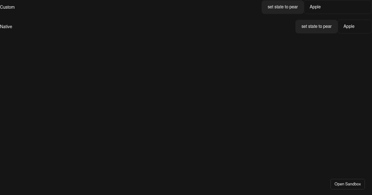 Tamagui Select (forked) - Codesandbox