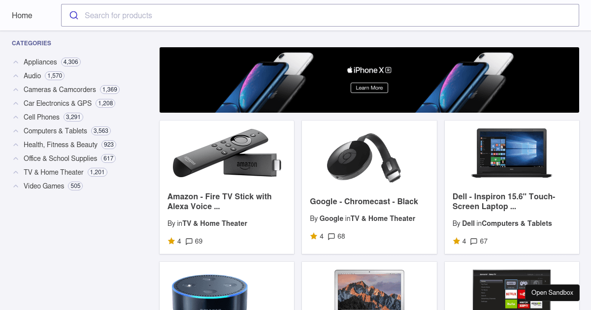 @algolia/autocomplete-example-instantsearch - Codesandbox
