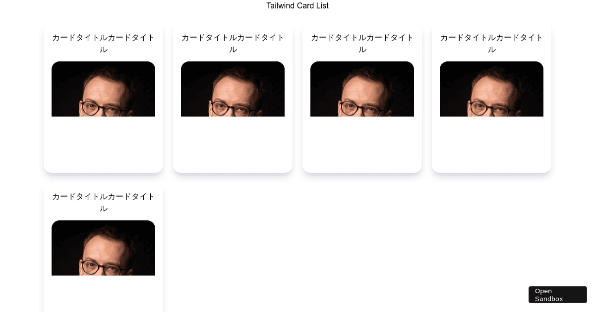 tailwind card - Codesandbox