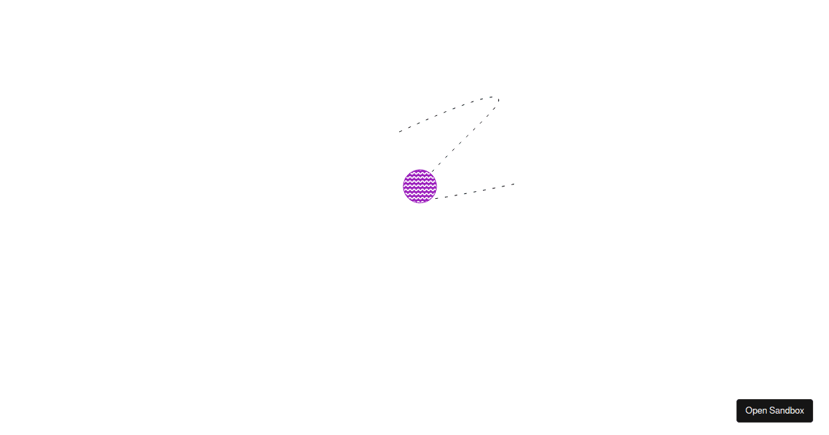 Animated SVG on path - Codesandbox