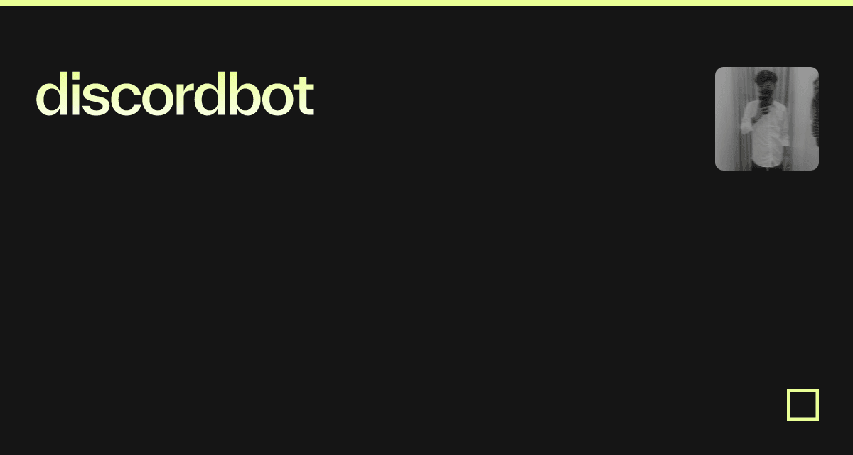 discordbot - Codesandbox