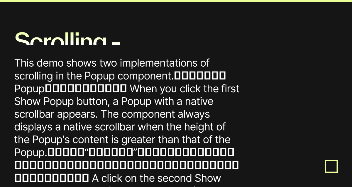 Scrolling - DevExtreme Popup - Codesandbox