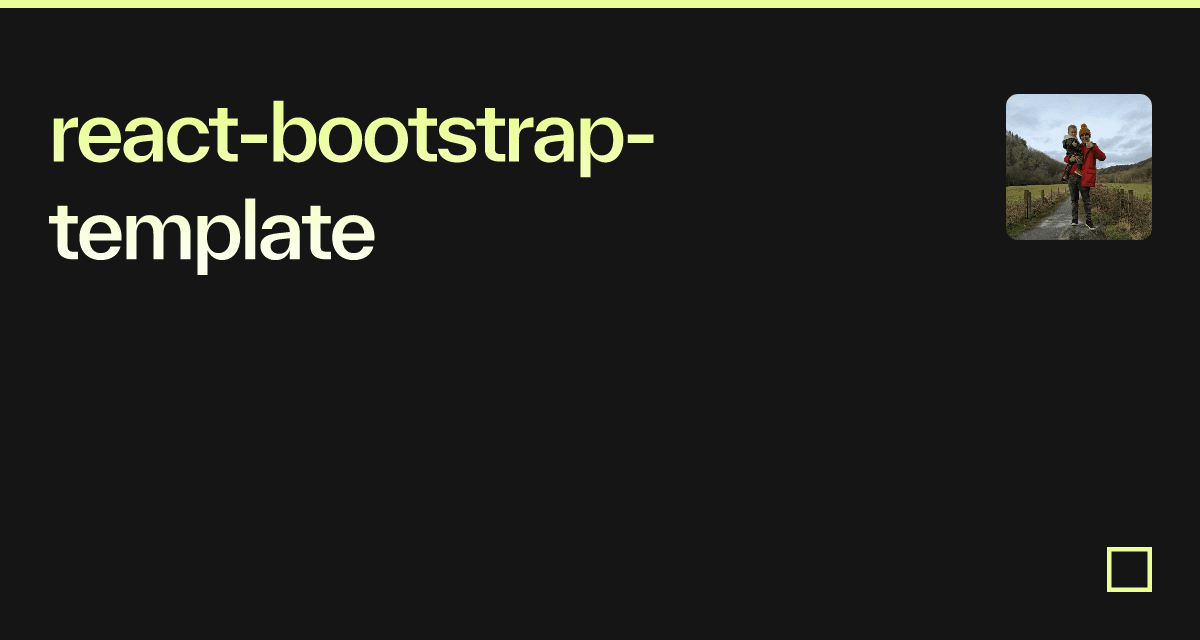 React Bootstrap Template Codesandbox