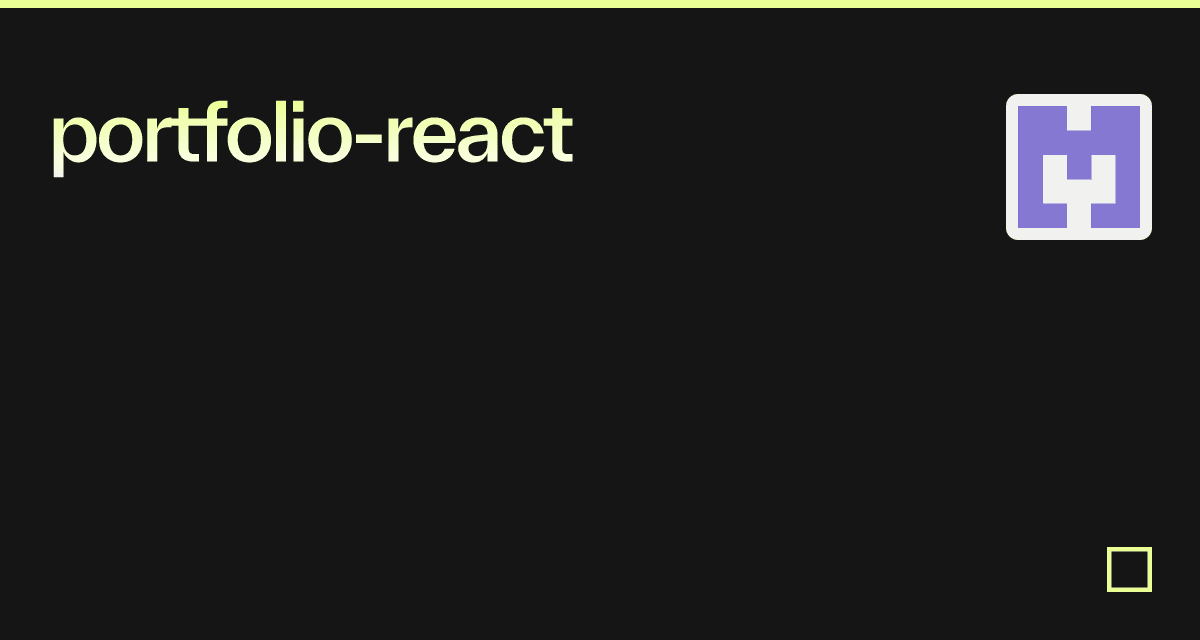 portfolio-react - Codesandbox