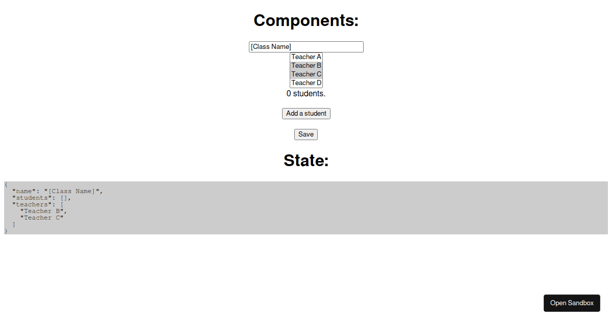 modeling - Codesandbox